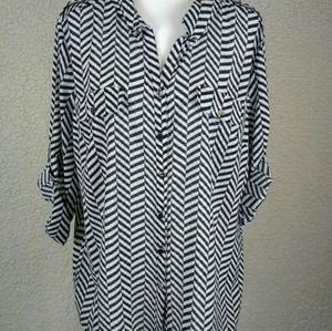 NY Collection Tops | Sz Large Red Plaid Short Sleeve Top | Poshmark